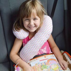 car seat belt cushion kids car travel pillow head neck support pillow soft neck pillow headrest sleeping pillow for car seat airplane train ergonomic pillow for car airplane long journeys