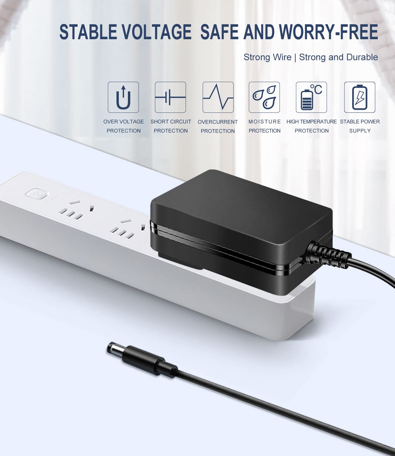 Lantisri 12V Power Adapter Compatible with Etekcity Mynt LiBa, Naipo MaxKare, Gideon, Snailax, Hromec, Shiatsu Back Neck Massager Pillow Charger EM-SH7, M2340, SNMP-0318 AC DC Power Supply Charger