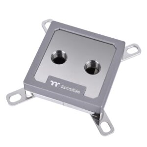 thermaltake pacific w8 cpu water block, am5/lga1700 compatible, includes thermaltake tg-60 metal thermal grease, cl-w347-cu00sl-a silver