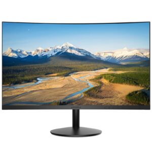 KOORUI 24" Curved 60Hz Computer Monitor LED Monitor Full HD 1080P HDMI VGA, 1800R, Tilt Adjustment, Eye Care, Black 24N5C