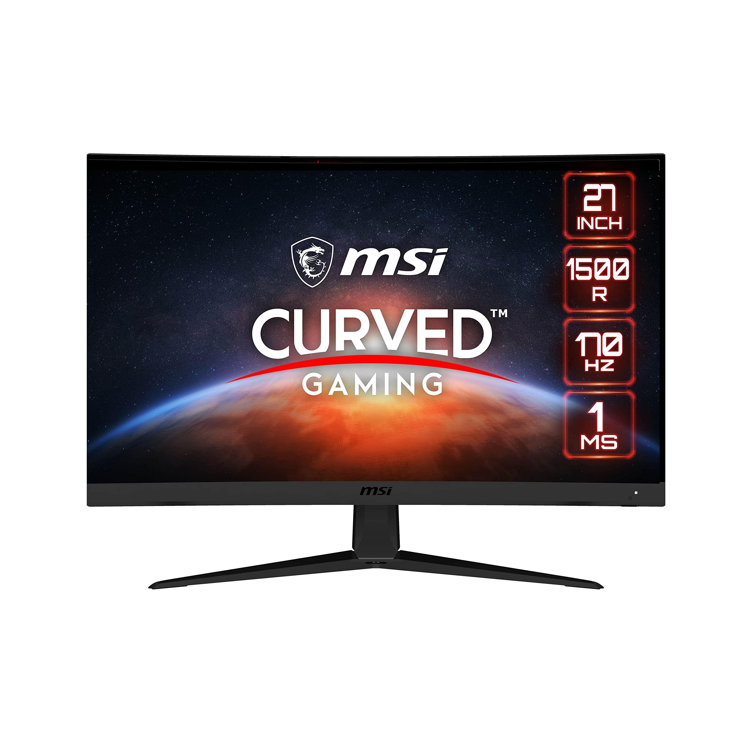 MSI G27C5 E2, 27" Gaming Monitor, 1920 x 1080 (FHD), VA, 170Hz, FreeSync Premium, HDMI, Displayport, Tilt,Black