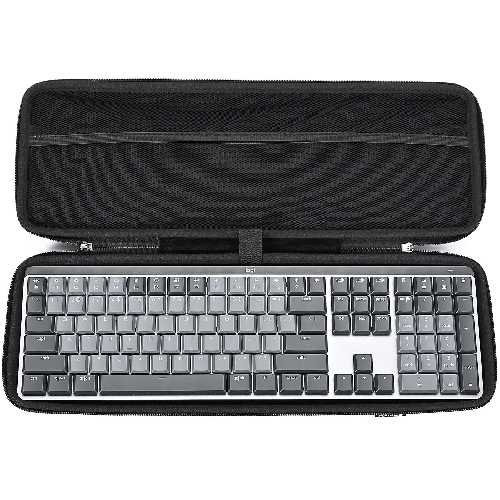 RAIACE Hard Storage Case Compatible with Logitech MX Mechanical Wireless Illuminated Performance Keyboard. (Case Only) - Black