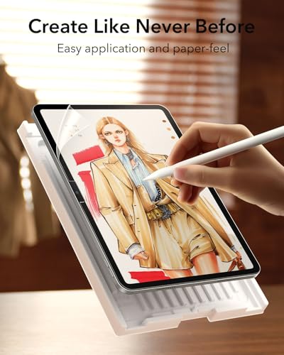 ESR 2 Pack Paperfeel Screen Protector Compatible with iPad 10th Generation (10.9 Inch, 2022), Write and Draw Like on Paper, Anti-Scratch, Thin and Responsive, Easy Application Tray