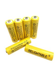 relightable aa size nicd aa 800mah 1.2v rechargeable batteries for solar lamp solar light (6-pcs aa 800mah)