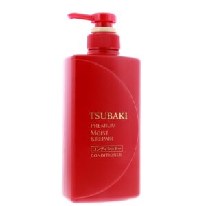 TSUBAKI Premium Moist Conditioner 490ml - Daily repair damaged hair from the core. Restore moisture and shine down to the tips.