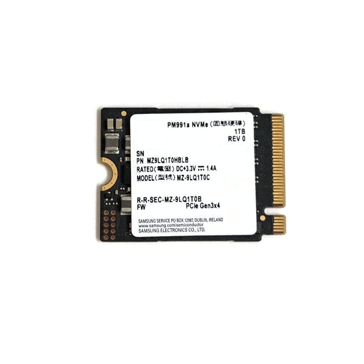 SAMSUNG 1TB SSD M.2 2230 30mm PM991a NVMe PCIe Gen3 x4 MZ9LQ1T0HBLB Solid State Drive for Surface Pro Steam Deck Dell HP Lenovo Laptop Ultrabook Tablet