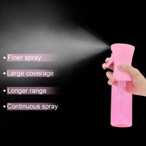 LERPOLOR Empty Spray bottles, Continuous Spray Bottle for Hair, Spray Water Bottle Fine Mist Refillable, Skin Care, Showering Pets, Plants, travel, Ironing and Cleaning 6.8 Ounce (1 Pack, Pink)