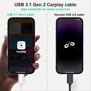 12 inch USB A to USB C Cable 1 ft,USB 3.1/3.2 Cable 10Gbps High Speed Data sync and QC 3.0 60W Fast Charging for iPhone 16 15,MacBook Pro,iPad Pro,Portable SSD,Power Bank,Samsung S24,Note,Pixel,White