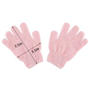 3 Pairs Exfoliating Gloves,Double Sided Exfoliating Glove,Exfoliating Body Scrub,Body Scrubber Shower Gloves,Bath Exfoliating Glove for Shower,Spa,Massage and Body Scrubs,Dead Skin Cell Remover