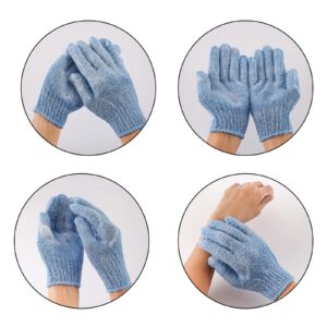 3 Pairs Exfoliating Gloves,Double Sided Exfoliating Glove,Exfoliating Body Scrub,Body Scrubber Shower Gloves,Bath Exfoliating Glove for Shower,Spa,Massage and Body Scrubs,Dead Skin Cell Remover