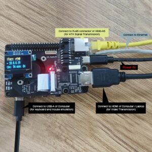 Geekworm KVM-A3 Kit with Raspberry Pi 4 Case & 20W 5V 4A USB Type-C Power Adapter Compatible with Raspberry Pi 4 Model B Only