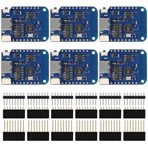 aitrip 6pcs wemos d1 mini v4.0.0 type-c usb wifi internet of things board based esp8266 4mb compatible with arduino micropython nodemcu