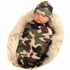 galabloomer baby receiving blanket camouflage