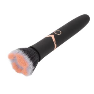 Electric Makeup Brush, 10 Gears Vibration Massage Brush, Works with, Concealer or Blush, Rechargeable Adjustable Loose Powder Brush Black