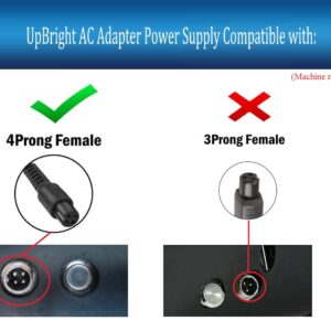 UpBright 4-Prong 42V AC/DC Adapter Compatible with Voyager Hover-4040HB-GRN 4040HB-GRN 36V 37V 2Ah Lithium Ion Battery HOVER4040HB-GRN-STK-1 HOVER4040HB-PNK-STK-1 HOVER-4040HB-GN Power Supply Charger