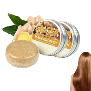 croot ginger regrowth shampoo soap bar, 2pcs, for thinning and hair loss, balances oily scalp, increases volume & restores nutrients to hair follicles