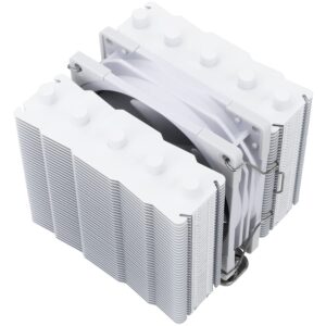 thermalright silver soul 110 white cpu cooler dual towers, 5 heat pipes, 110mm hight, tl-b9w pwm fan, aluminium heatsink cover, aghp technology, for amd am4 am5/intel 1700/1150/1151/1200/2011