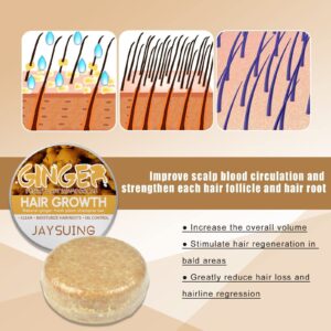 CROOT Ginger Regrowth Shampoo Soap Bar, 2PCS, For Thinning And Hair Loss, Balances Oily Scalp, Increases Volume & Restores Nutrients To Hair Follicles