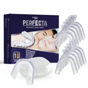 perfecta 10 dental night guards moldable sleeping mouthguards against bruxism teeth grinding and tmj disorders bpa free, case included