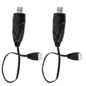 2 Pack 11.1V 1.5A USB Charger Cable Suitable for RC Car Boat Airplane Drone Airsoft 11.1V 3S 3 Cell Lipo Battery / 11.1V USB New