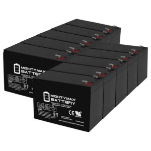 mighty max battery 12v 9ah sla replacement battery for apc xl smx1500rm2u - 10 pack