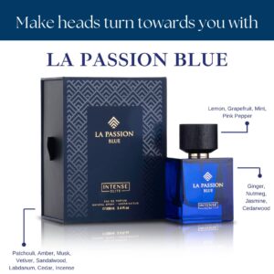 INTENSE ELITE La Passion Arabian Perfume for Men 100ML (3.4Oz) Eau De Parfum Men With Lemon, Grapefruit, Mint & Pink Pepper Notes Long Lasting Perfume