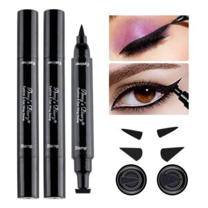 amy's diary eyeliner stamp 2 pens winged stamp eyeliner, perfect wing cat eye stencil stamp for all eye shapes, winged eyeliner stamp, perfect wing cat eye liner, waterproof & smudge-proof