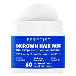 ingrown hair pads razor bump stopper eliminate ingrown hair strawberry legs butt acne soothe bumps scars irritation rashes shaving remedy gentle exfoliating treatment wipes after shave bikini bump