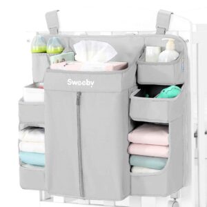 sweeby diaper organizer for changing table and crib diaper stacker nursery organizers for cribs hanging diaper caddy organizer for baby essentials