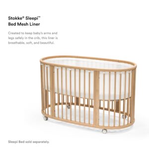 Stokke Sleepi Mesh Liner, White - Breathable 3D Mesh for Safe Sleep - Compatible with Stokke Sleepi Crib/Bed - Machine Washable