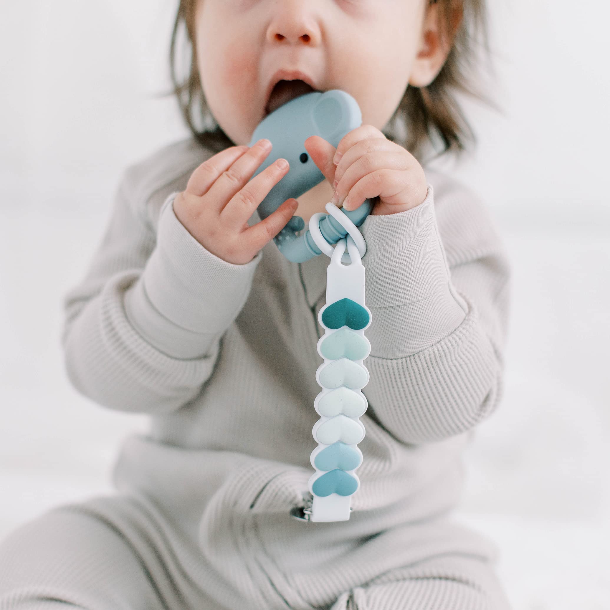 Loulou Lollipop Wild Silicone Baby Teether - Elephant