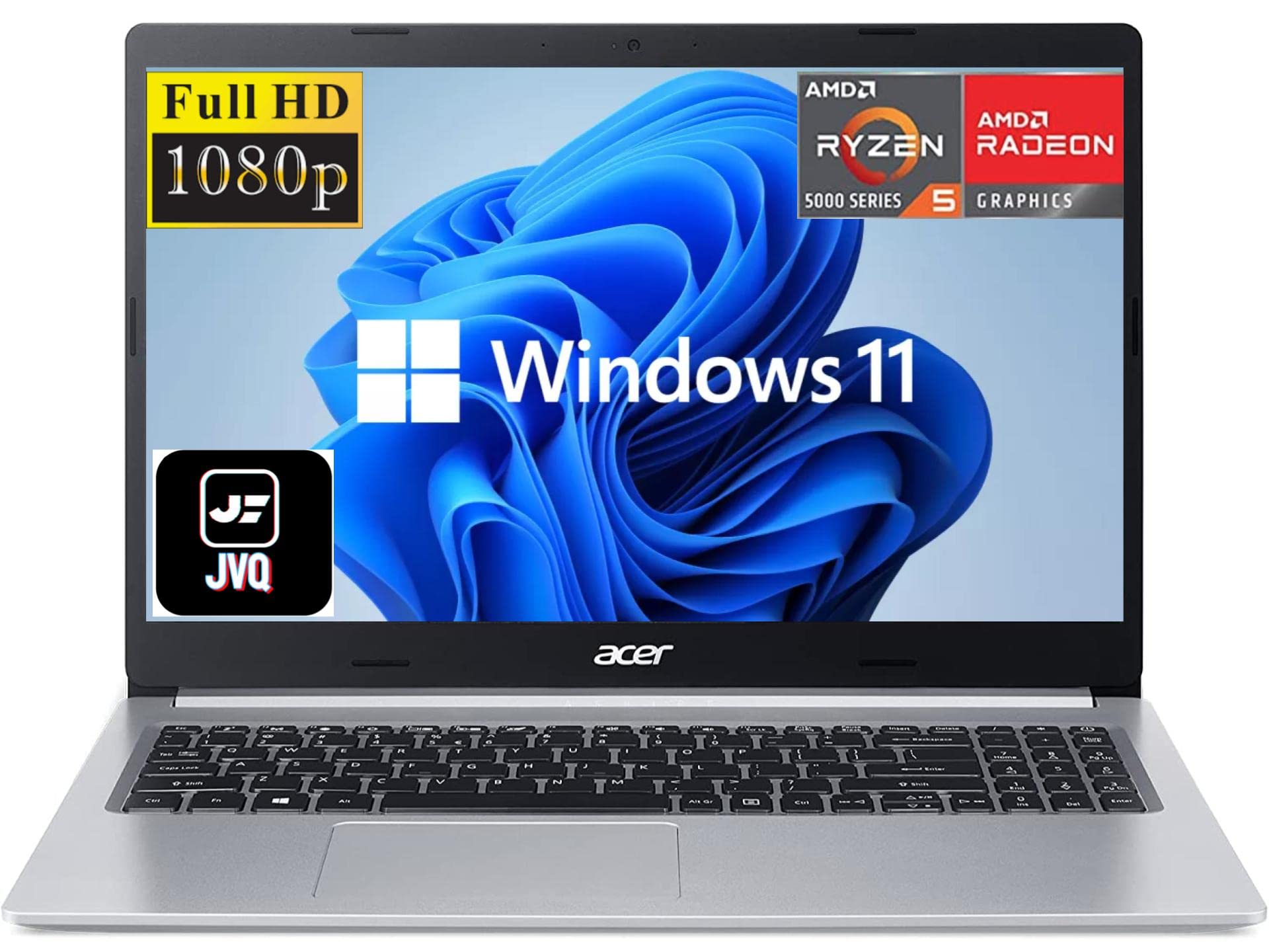 acer Newest Aspire 5 Slim 15.6" FHD IPS Laptop, AMD 6-Core Ryzen 5 5500U(Up to 4GHz,Beat i7-1165g7), 24GB DDR4 RAM, 1TB SSD+1TB HDD, WiFi 6, Webcam, Backlit Keyboard, USB-C, HDMI, Windows 11