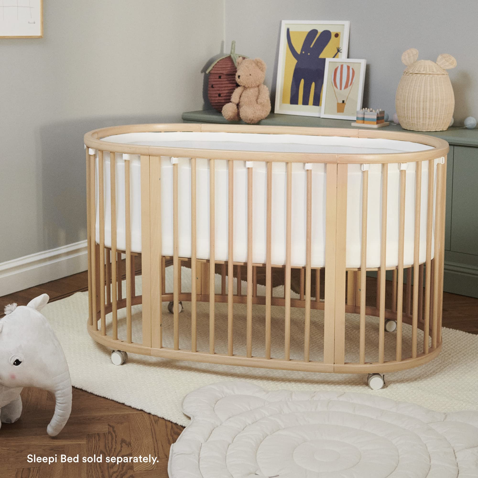 Stokke Sleepi Mesh Liner, White - Breathable 3D Mesh for Safe Sleep - Compatible with Stokke Sleepi Crib/Bed - Machine Washable