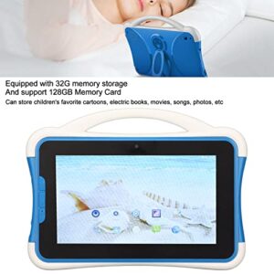 7In Tablet, 1GB RAM 32GB ROM 5G WiFi Tablet, Support 3G Network Eye Protection Kids Learning Drop Protection Sleeve Design 3000mAh High Capacity Battery, Tablet for Android 10(US Plug)