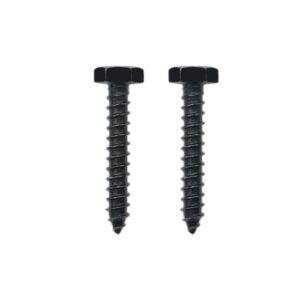 qlvily 25pcs stainless steel black lag bolts 1/4" x 1-1/2" hex lag screws, washers included