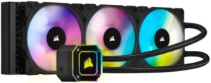 corsair icue h150i elite, cw-9060048-ww, capellix, rgb pump + fans, 360mm (renewed) fot desktop