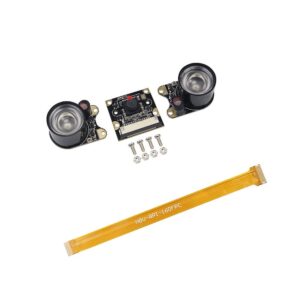 saidian 1set ov5647 1080p 5mp night vision camera video webcam sensor infrared light module with camera cable for raspberry pi zero/zero w pi 4b 3b+