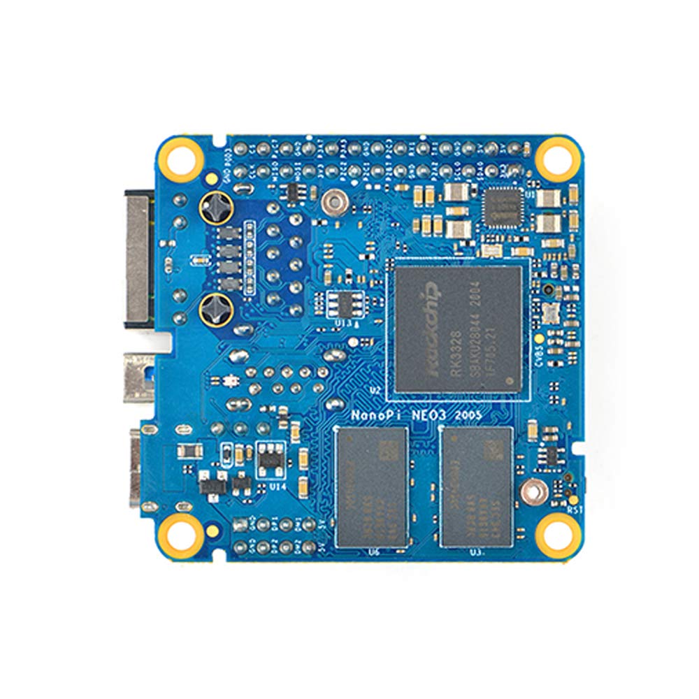 WayPonDEV NanoPi NEO3 Tiny ARM Single Board Computer with 32-bit DDR4 2GB RAM USB3.0 Gbps Ethernet Based in Rockchip RK3328 Soc for IOT Support FriendlyWrt Ubuntu (with Unique MAC Address)