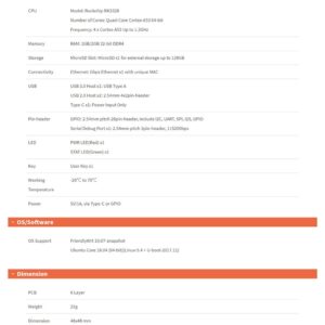 WayPonDEV NanoPi NEO3 Tiny ARM Single Board Computer with 32-bit DDR4 2GB RAM USB3.0 Gbps Ethernet Based in Rockchip RK3328 Soc for IOT Support FriendlyWrt Ubuntu (with Unique MAC Address)