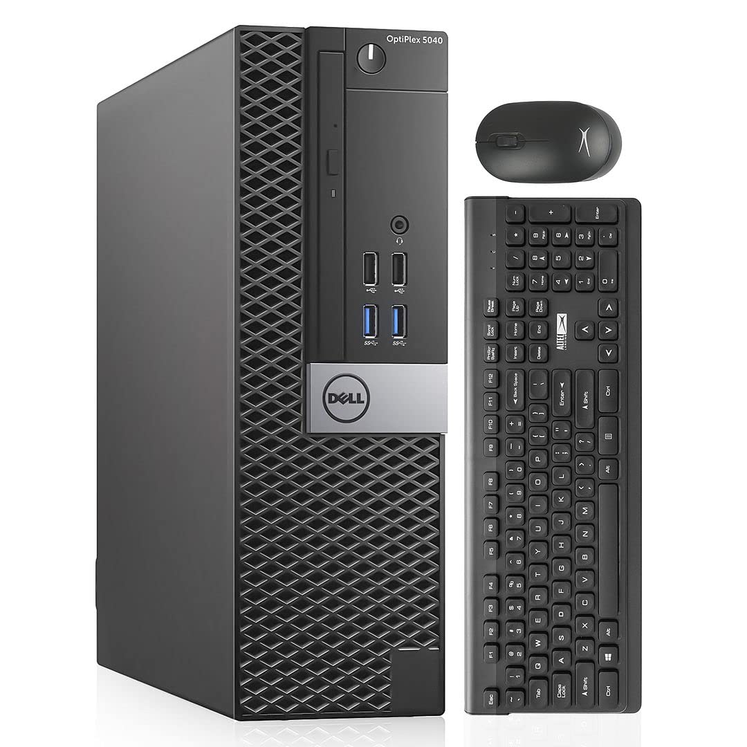 Dell OptiPlex 5040 SFF Desktop Computer Refurbished PC 16GB Ram 512GB M.2 NVMe M.2 SSD,Intel Core i5 6500,AC8260 Built-in WiFi,HDMI 3 Monitor Support,Windows 10 Altec Wireless Keyboard Mouse(Renewed)