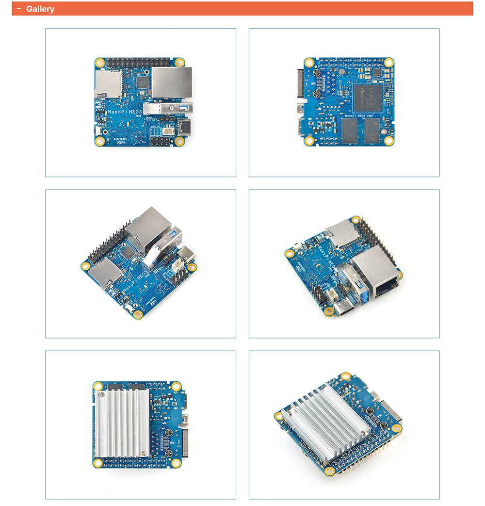 WayPonDEV NanoPi NEO3 Mini Router Single Board Computer Rockchip RK3328 1GB Super Tiny ARM Board for IOT Smart Home Gateway (with Unique MAC Address) Support FriendlyWrt Ubuntu Core