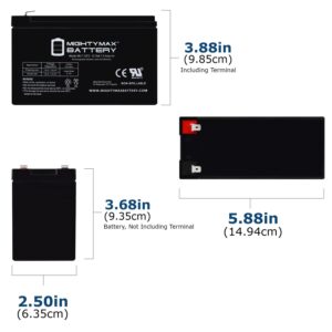 Mighty Max Battery 12V 7Ah F2 Battery Replaces Mighty Mule Gate Opener FM500-2 Pack