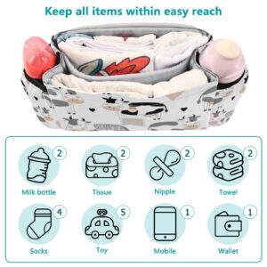 Sinestour Cute Cows Stroller Organizer with Cup Holder Universal Stroller Organizer Bag Detachable Shoulder Strap Stroller Accessories for Diaper Keys Phone Toys Fit All Baby Stroller