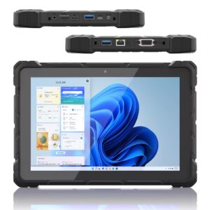 higolepc rugged tablet 10.1" win 11 pro celeron n4120 8gb ram 128 gb rom windows tablet,600 nit outdoor tablet pc,ip67 waterproof,16000mah/3.7v battery wifi 5 bt 5.0 for enterprise work field