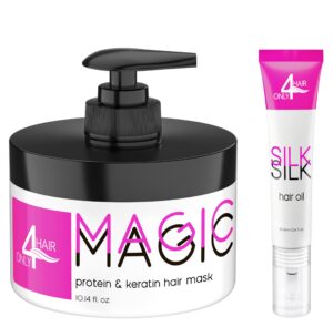 only4hair hair repair mask for dry damaged hair keratin treatment protein argan oil deep conditioning for color treated hair bleached frizzy split ends magic