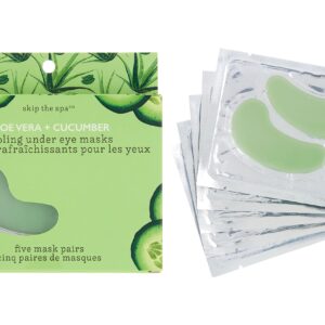 Jean Pierre Skip the spa Aloe Vera + Cucumber Under Eye Masks, 5 pairs