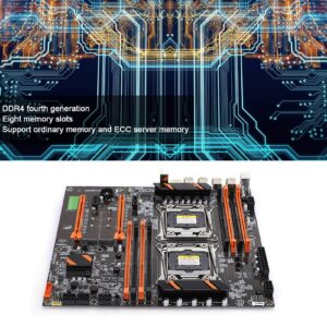 X99 Desktop Motherboard with Inter X99 Chip Set, LGA 2011 V3 Gaming Motherboard with 2 * M.2 SSD /6 * SATA3.0 Slot, 8 DDR4 DIMM, RJ45 Network Card Slot