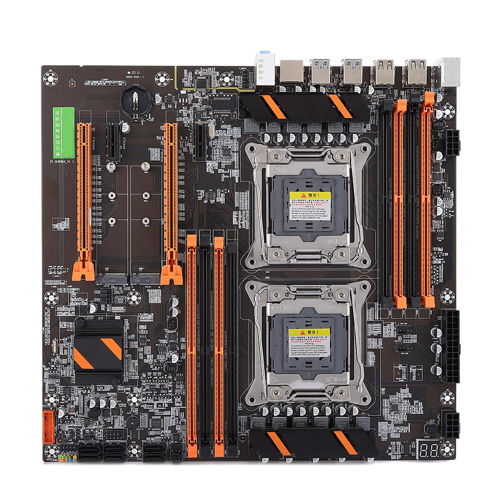 X99 Desktop Motherboard with Inter X99 Chip Set, LGA 2011 V3 Gaming Motherboard with 2 * M.2 SSD /6 * SATA3.0 Slot, 8 DDR4 DIMM, RJ45 Network Card Slot