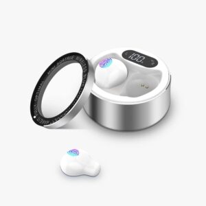 loluka invisible earbuds led power display wireless waterproof touch control tiny earbuds for small ears bluetooth 5.0 smallest for music