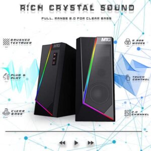 TechMagnet Computer Desktop PC, Core i5, Siwa 8, 16GB RAM, 128GB SSD Boot + 2TB HDD, 22 Inch Monitor, RGB Keyboard Mouse, XL Cheatsheet Desk Pad, RGB Speaker with Webcam, WiFi, Win 11 Home (Renewed)